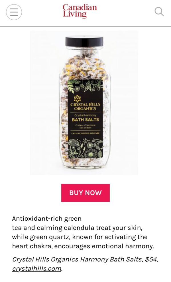 Canadian Living Magazine - Crystal Hills